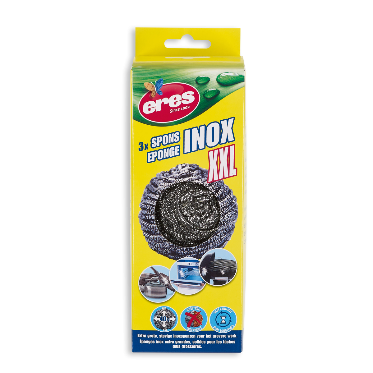ÉPONGE ACIER INOXYDABLE XXL - Eres-Sapoli