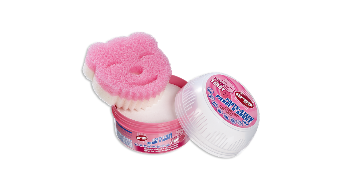 NIEUW: POETS-STEEN PINK TEDDY