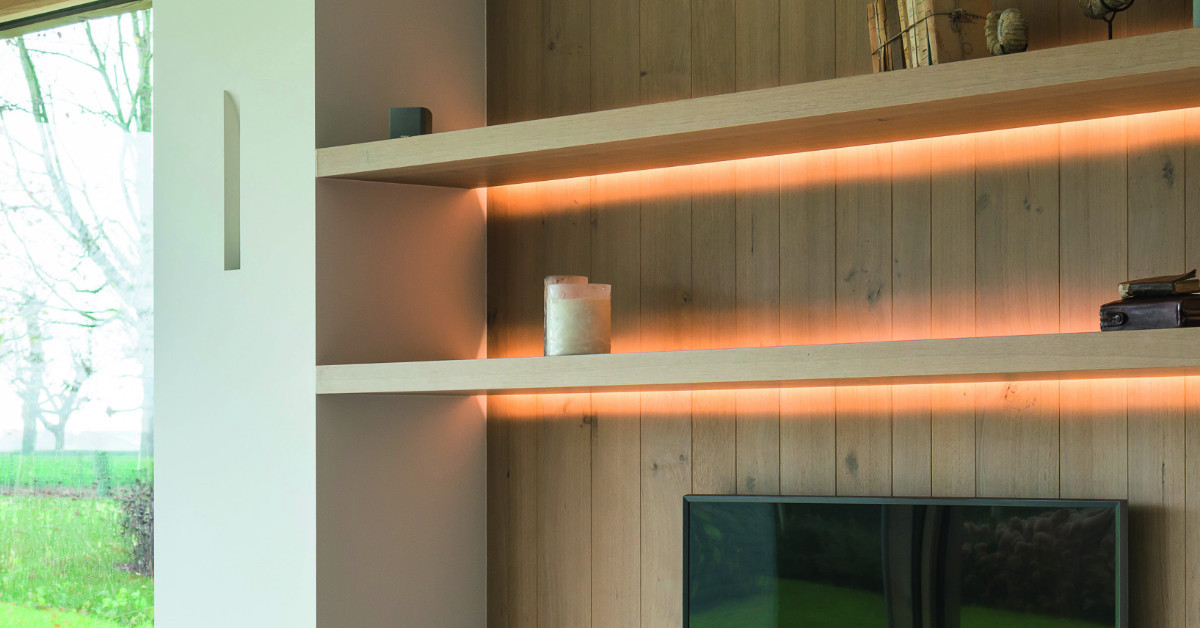 Stevige legplanken, inclusief ledverlichting | Frank Tack Interieur