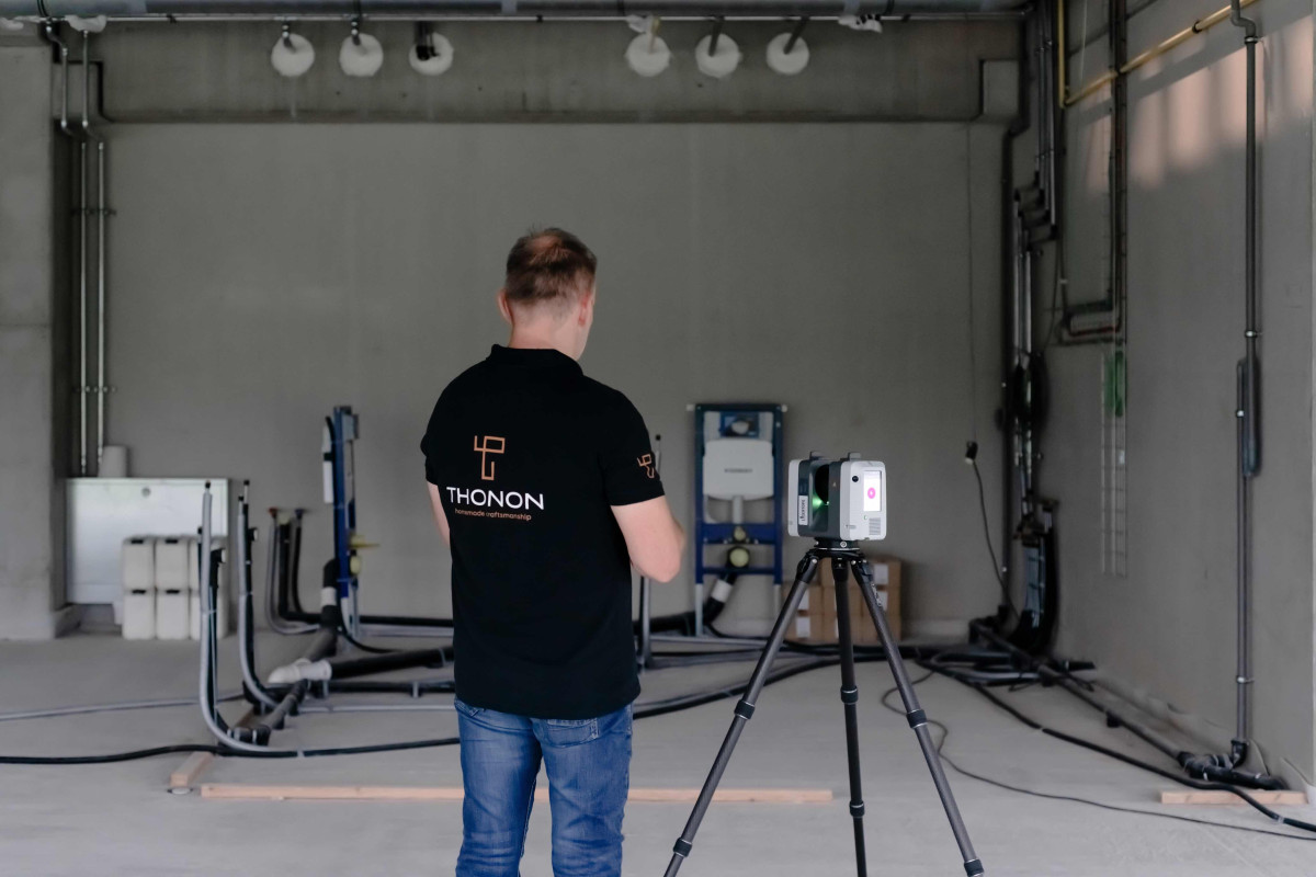 Lasertopo - 3D-laserscanner voor automatisering bij interieurbedrijf Thonon