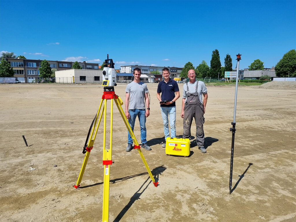 Lasertopo - Totaalstation elimineert giswerk bij Groep Van Roey