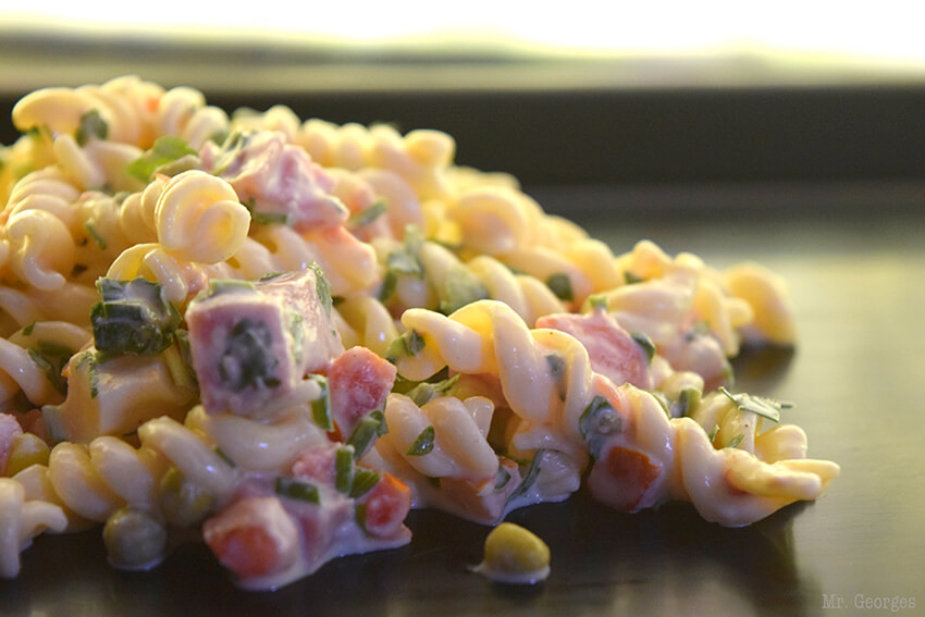 Spirelli met ham in mosterdvinaigrette | Mr. Georges