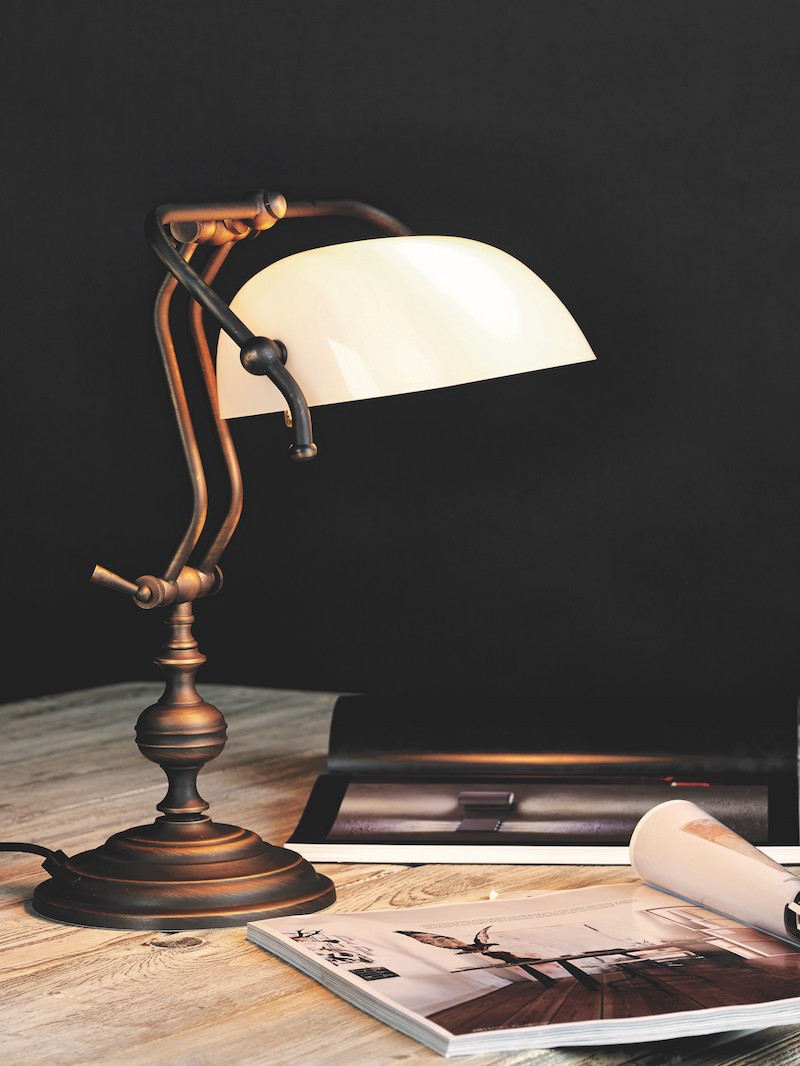 Klassieke brons bureaulamp landelijke stijl ONLINE KOPEN LIVING-shop ...