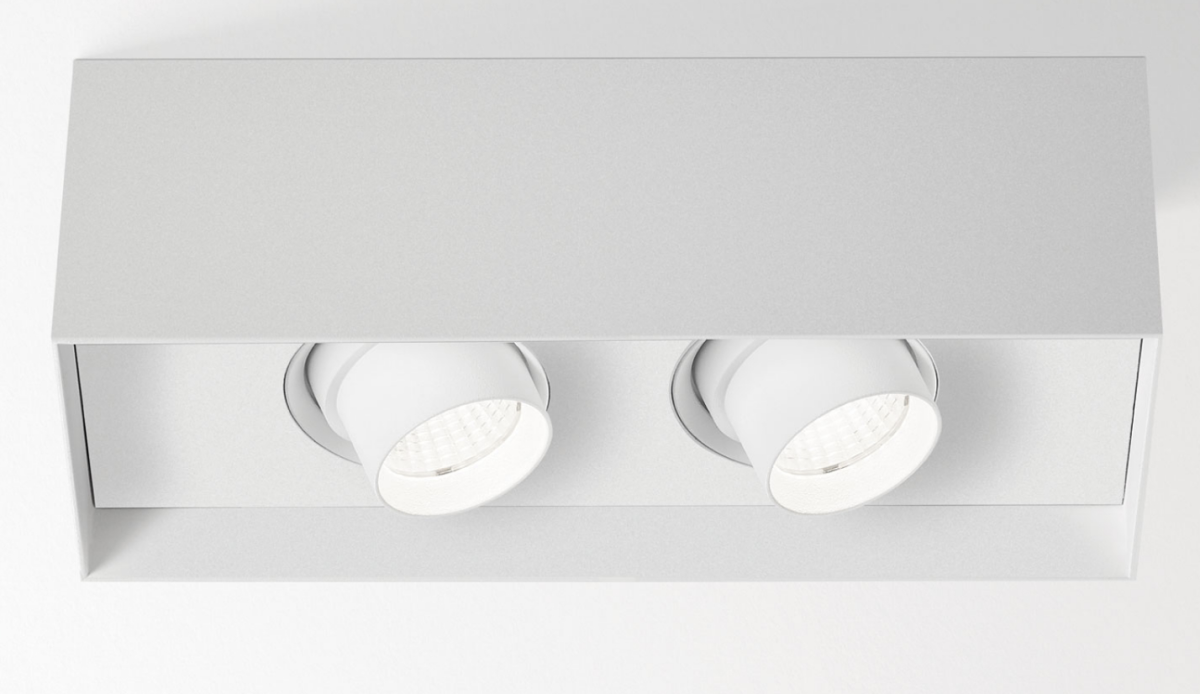 Varo Plafonnier 2 richtbare spots wit bij LIVING-shop webshop