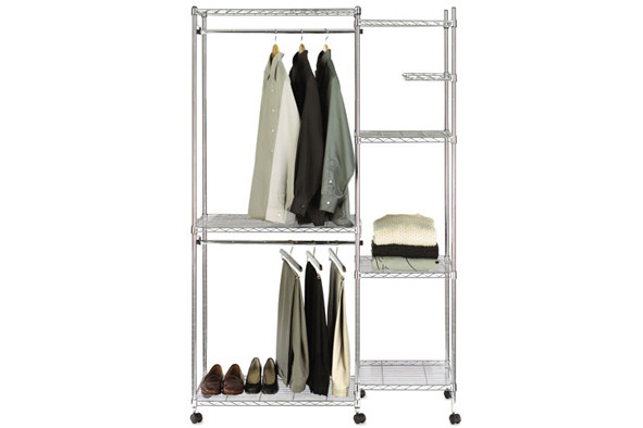 Clothing rack on wheels with shelves best buy @ LIVING-shop's webshop