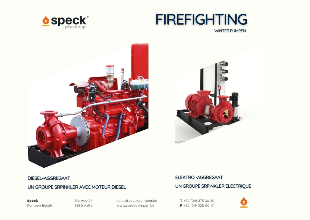 Pompen voor blusinstallaties | Speck Pompen België