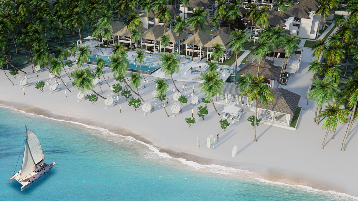 Leaf-shaped Icarus in the 7 secret resort, Indonesia